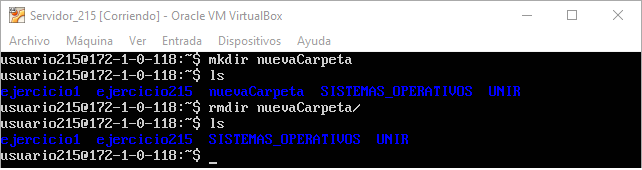 Comando (rmdir) · Comandos linux "Ubuntu server"