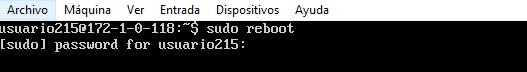 Comando (reboot) · Comandos linux "Ubuntu server"