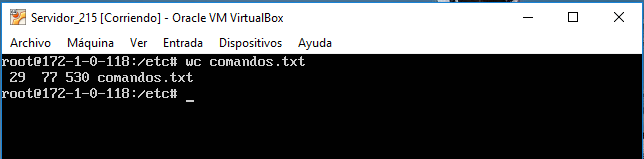 Comando wc · Comandos linux "Ubuntu server"