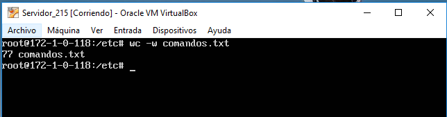 Comando wc · Comandos linux "Ubuntu server"